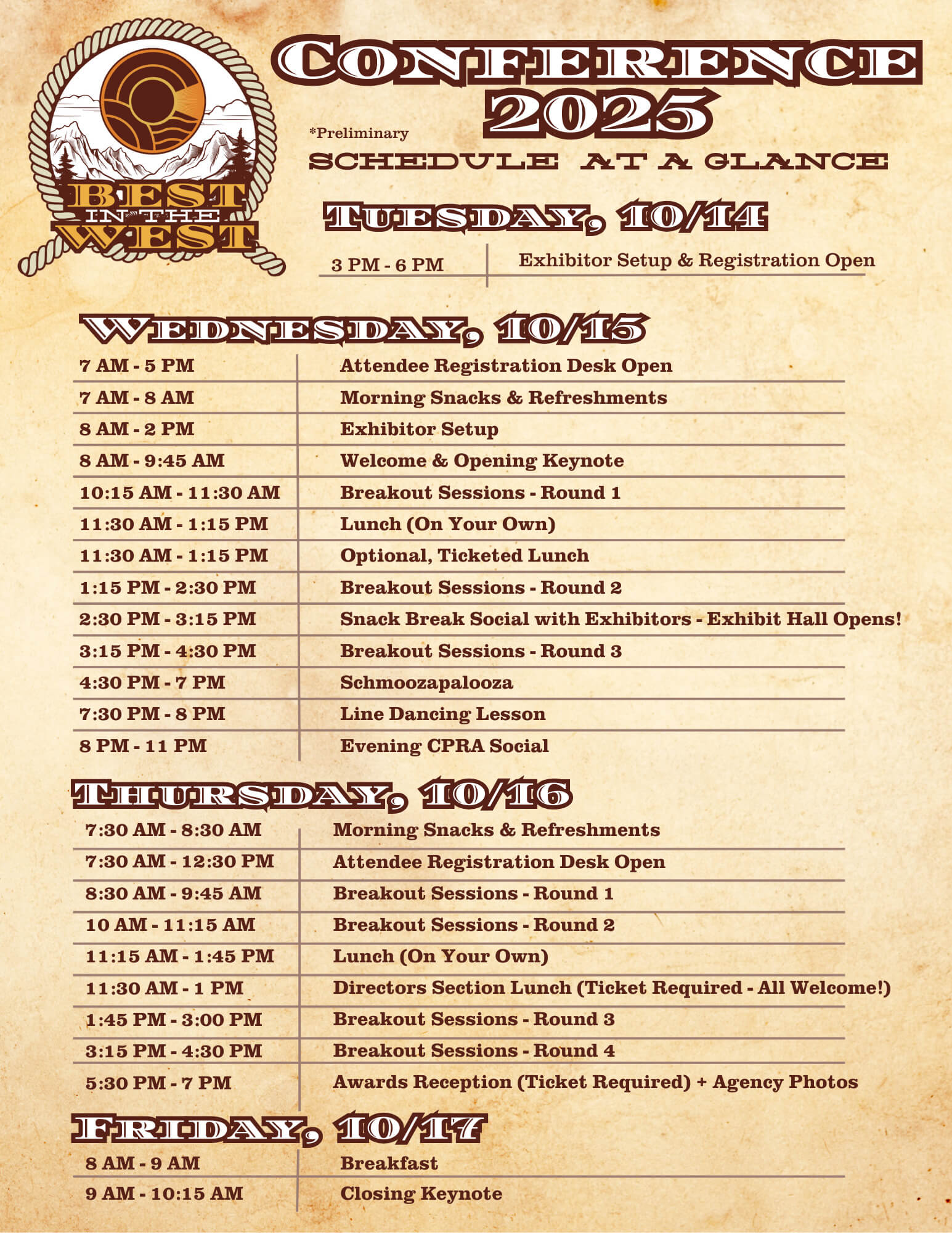 Conference Attendee Guide - Colorado Parks & Recreation Association